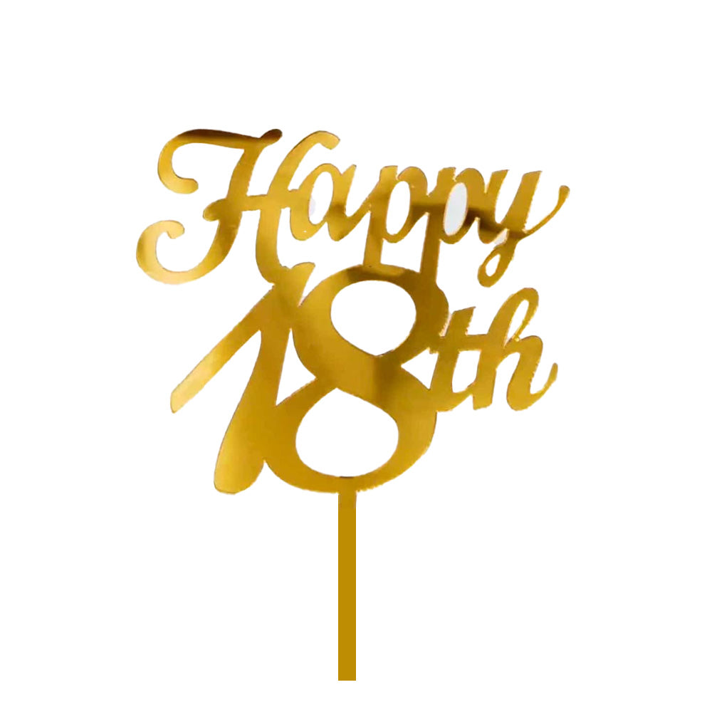 Happy 18th Cake Topper – The Cupcake Factory