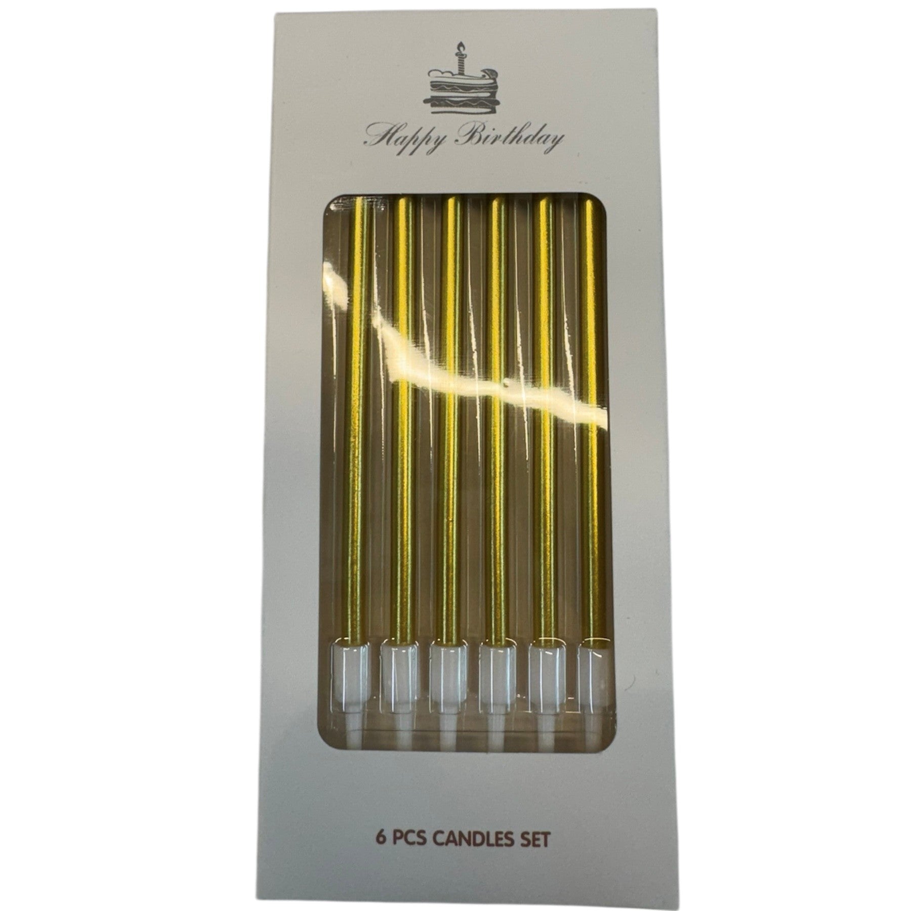 Candles Gold 6 Pack – The Cupcake Factory