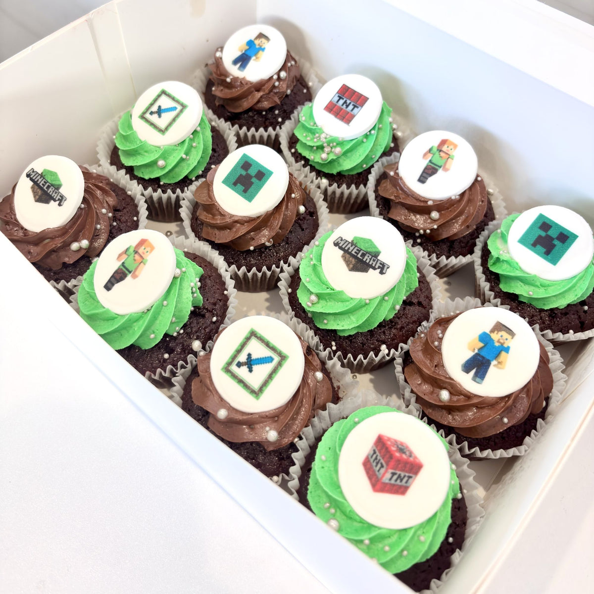 Minecraft Cupcakes x6 | Order Now | The Cupcake Factory – The Cupcake ...