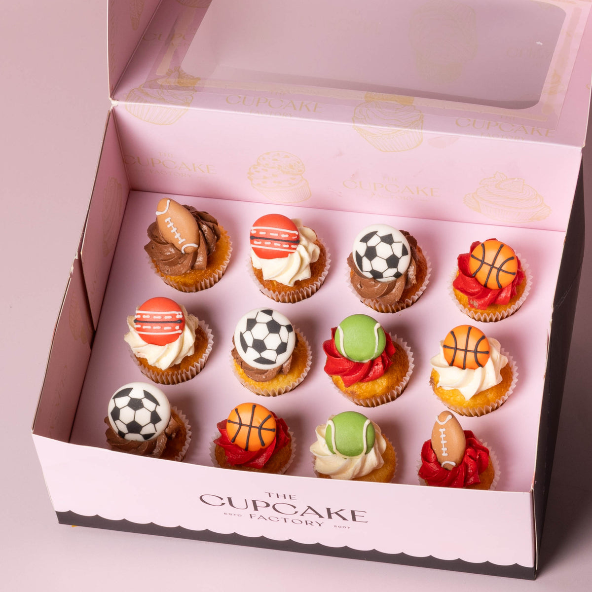 Sports Cupcakes x 12 | Order Now | The Cupcake Factory – The Cupcake ...
