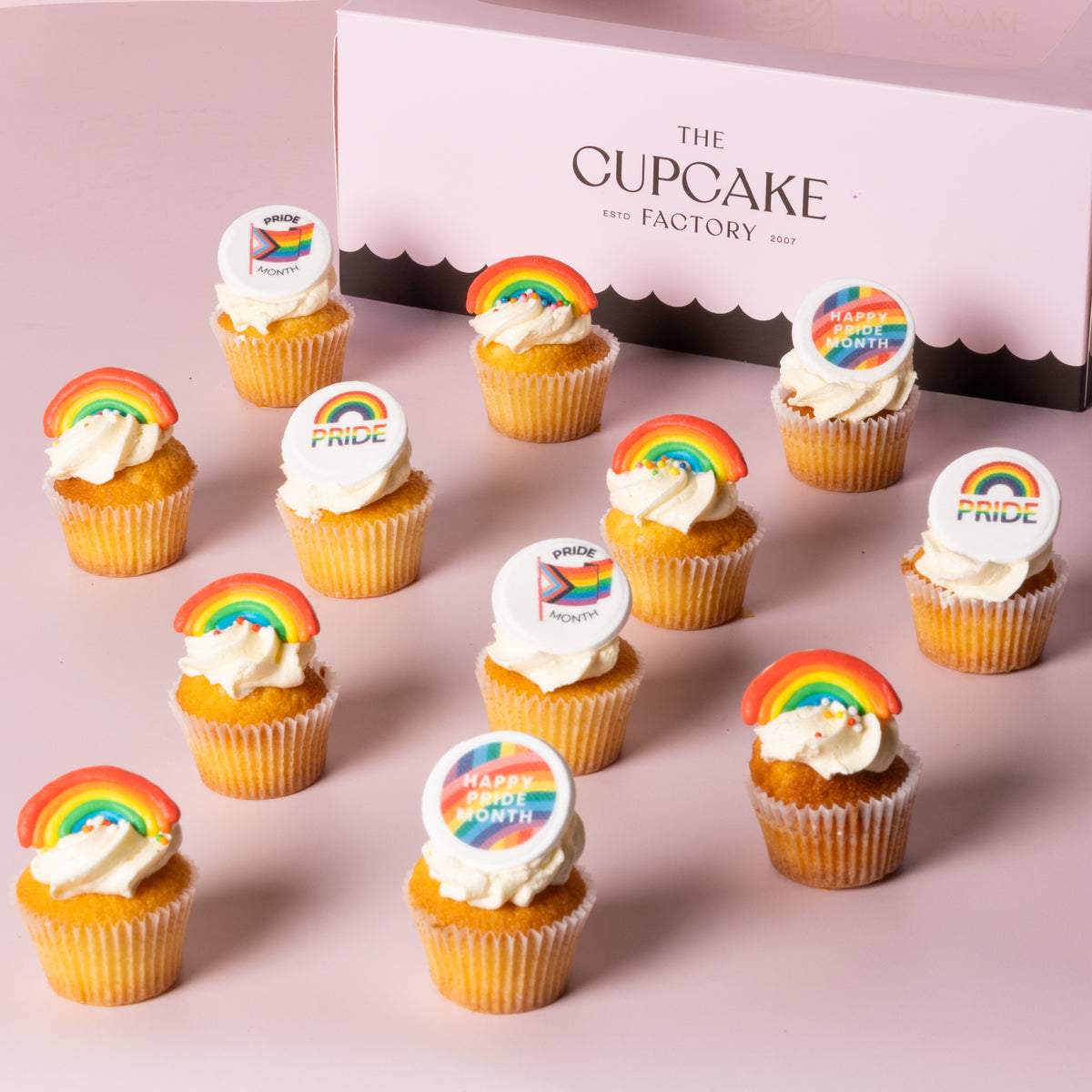 Pride Month Cupcakes x 12 | Order Now | The Cupcake Factory – The ...
